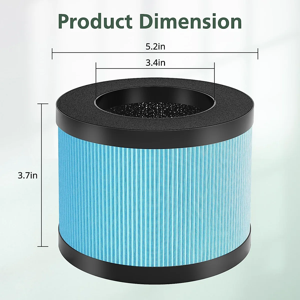 MK-06 MK-01 Air Filter Replacement Compatible with MK-06 MK-01 Air Purifier, Upgraded 4-in-1 True HEPA Replacement Filter for ToLife TZ-K1, Kloudi DH-JH01 and POMORON MJ012H, 3 Pack
