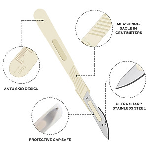 Mudder Bread Lame Tool Bread Scoring Knife Sourdough Scoring Bread Tool with 10 Blades Leather Protective Cover Lame Slashing Tool and 2 Pcs Dough Scoring Knife with Cover for Bread Baking