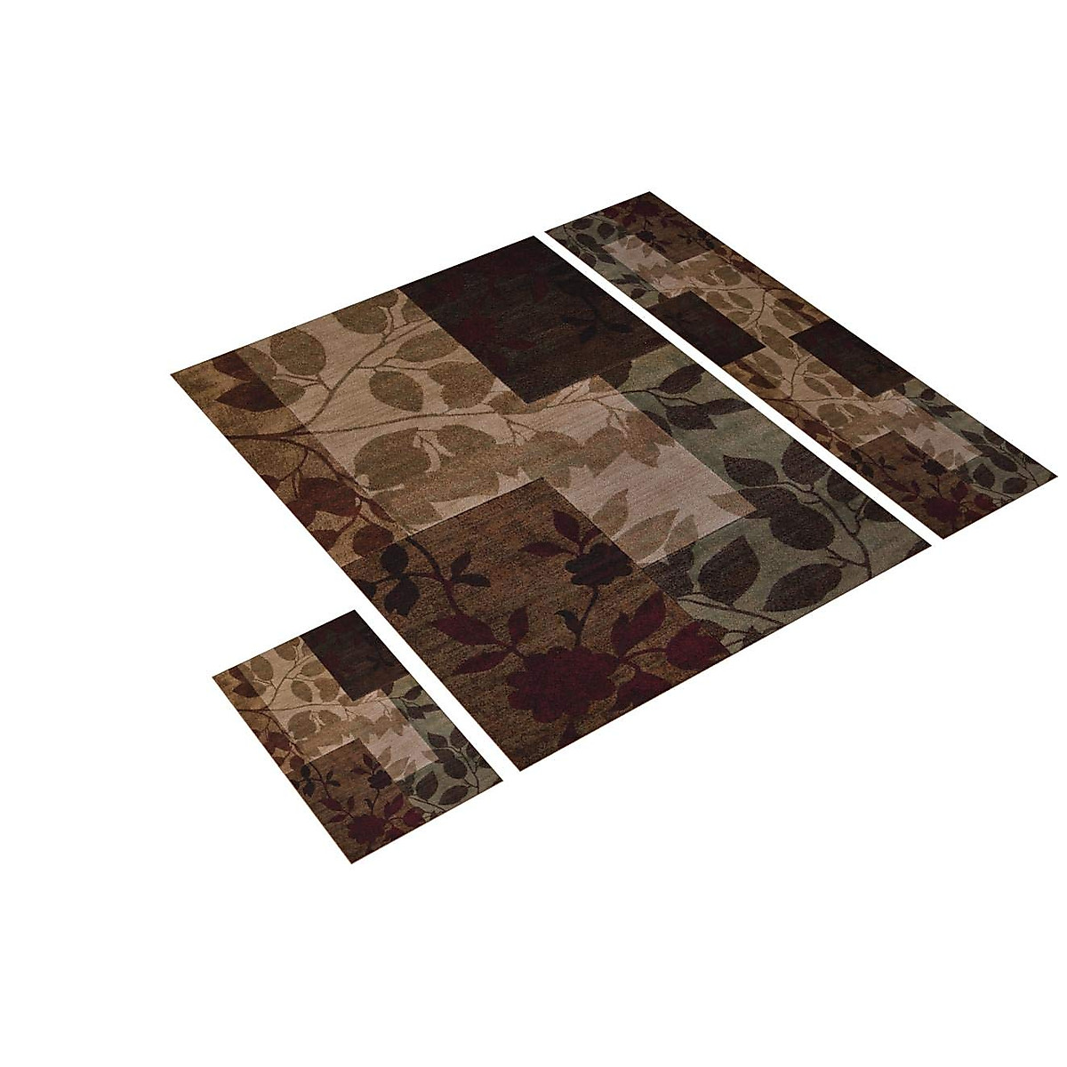 Home Dynamix Amelia Modern Area Rug | 3 Piece Set | Beige/Green/Red
