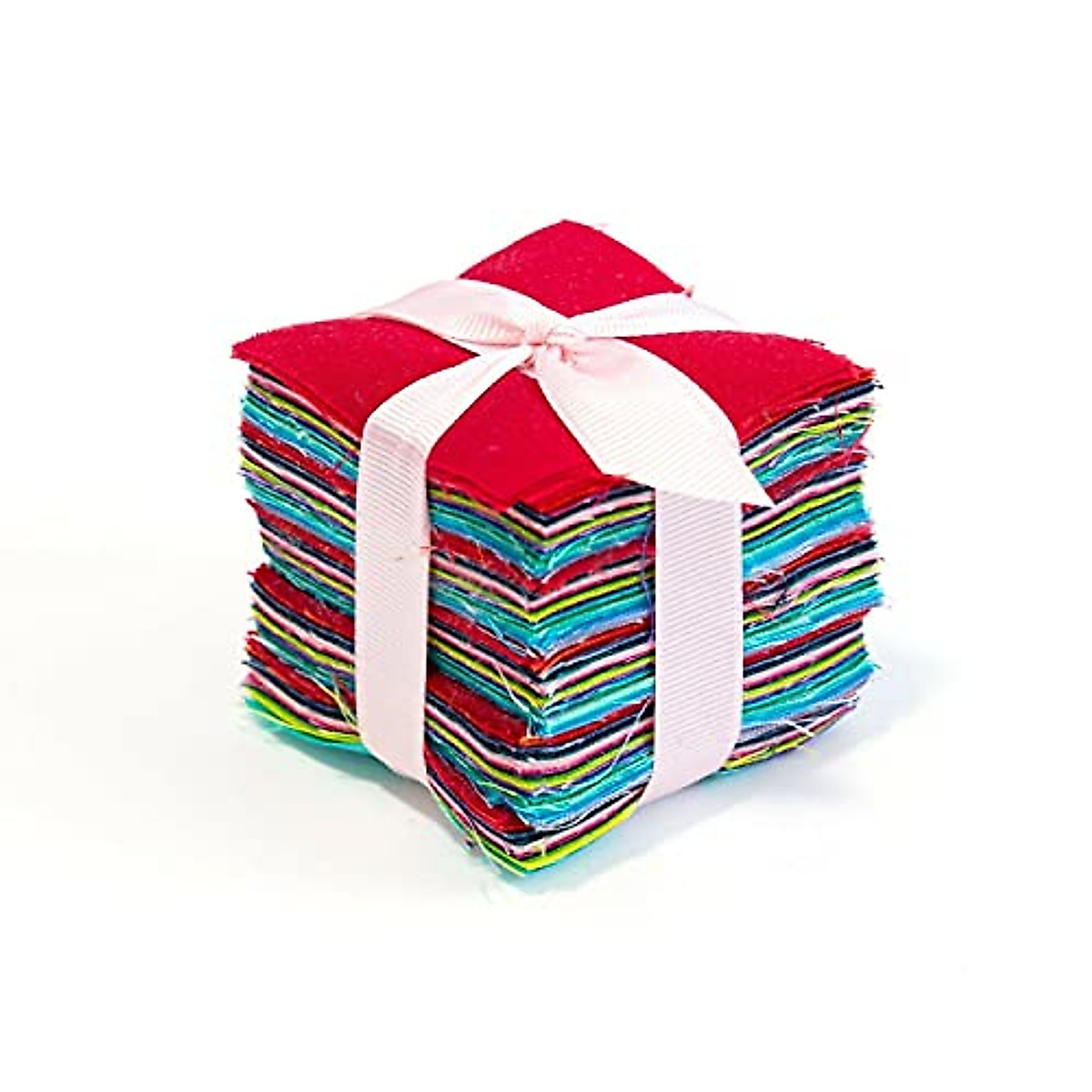 200 Piece Rainbow Solids precut Mini Charm Pack 2.5" Squares Quilt Fabric