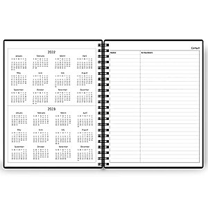 Undated Daily Planner - Undated Planner with Hourly Schedules, Action Items and Follow-up, A4 Daily Organizer Notebook to Increase Productivity, Appointment Book for Time Management, 8.5 × 11 Inch
