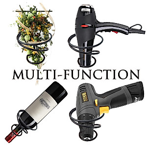 NSBELL 6PCS Spiral Wine Wall Holder, Wall Mounted Wine Rack, Metal Wine Bottle Display Holder for Wine Storage Wall Wine Theme Decor, Black