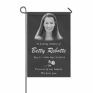 In Loving Memory of Gift for Your Love One, Personalized Garden Flags for Outside, Custom Outdoor Banners and Flags Memorial Flags for Cemetery Pool Room Yard Balcony