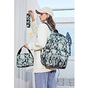 Rcuyyl Teens Bookbag Schoolbag 3pcs Set Backpack 3pcs Set Cute Kawaii Rucksack for School Bag Cute Aesthetic Backpack Travel Rucksack School Bag (Black)