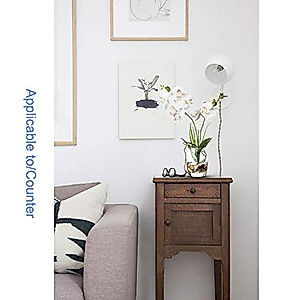 Jusdreen Artificial Flower Bonsai with Glass Vase Vivid Orchid Flowers Arrangement Phalaenopsis Flowers Pot for Home Office Décor Table Centerpiece House Decorations(Glass Vase/White Orchid)