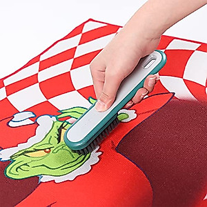 Christmas 3D Illusion Doormat Indoor Outdoor Non- Slip Floor Mat with 3D Green Monster 3D Visual Illusion Fluffy Carpet for Front Door, Bathroom,Bedroom, Home Party. (Red+White, 16x32in)