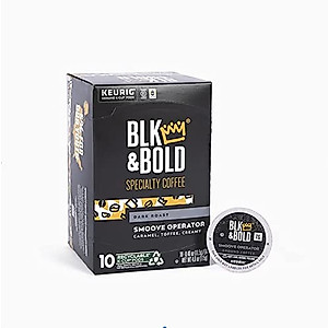 Blk & Bold Smoove Operator | Dark Roast | Keurig K-Cup Coffee Pods | Fair Trade Certified Specialty Coffee | B Corp | Black Owned Business | 60 Pods