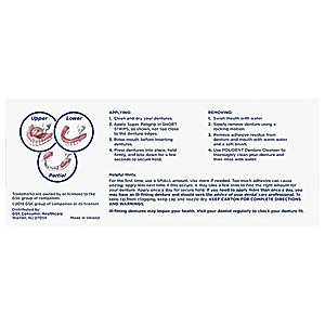 Super Poligrip Original Formula Zinc Free Denture and Partials Adhesive Cream, 2.4 ounce (Twin Pack)