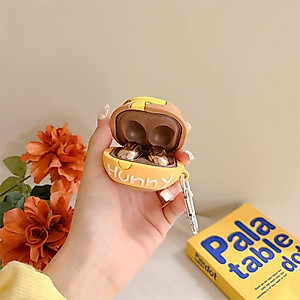 Joie & Joho Soft Silicone Cute Case with Keychain Accessories for Samsung Galaxy Buds 2 Case (2021)/ Galaxy Buds Pro Case (2021)/ Galaxy Buds Live Case (2020) Earbuds Case