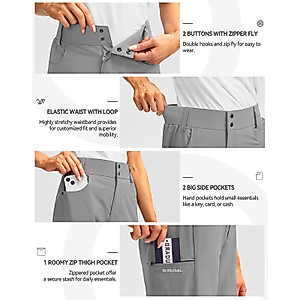 Women's Long Golf Hiking Shorts with Pockets 10" Quick Dry Lightweight Cargo Bermuda Shorts for Women Knee Length(Glacier Gray,XL)