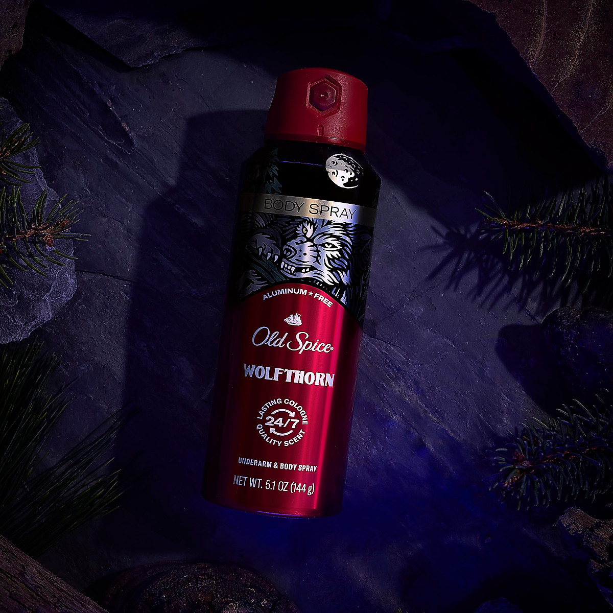 Old Spice Aluminum Free Body Spray for Men, Wolfthorn, 5.1 Oz (Pack of 3)