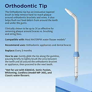 Replacement Heads for Waterpik, Replacement Picks for Water Pik Water Flosser (6 Orthodontic Tips)