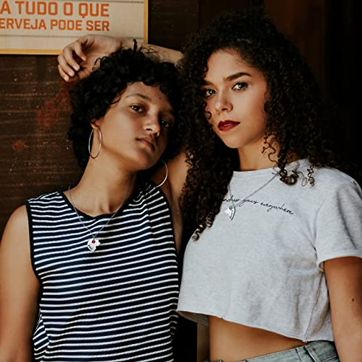 Top Plaza Best Friends Forever and Ever Necklaces for 3 BFF Heart Puzzle Matching Alloy Pendant Necklaces Set Friendship Jewelry for Sisters (Silver)