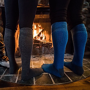 Merino Wool Ski and Snowboard Sock Grey Heather Medium