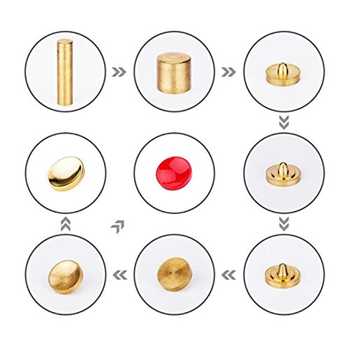 ChromLives Camera Button Shutter Release Button Brass Compatible with Fuji Fujifilm11mm Concave 10mm Convex Surface (Combo 2Pack)