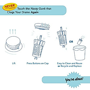 Drain Buddy Deluxe: Bathroom Sink Stopper Strainer with Hair Catcher - No Installation Clog Prevention, Fits 1.25” Sink Drains - Chrome Plated Cap with 1 Replacement Basket – Seen On Shark Tank