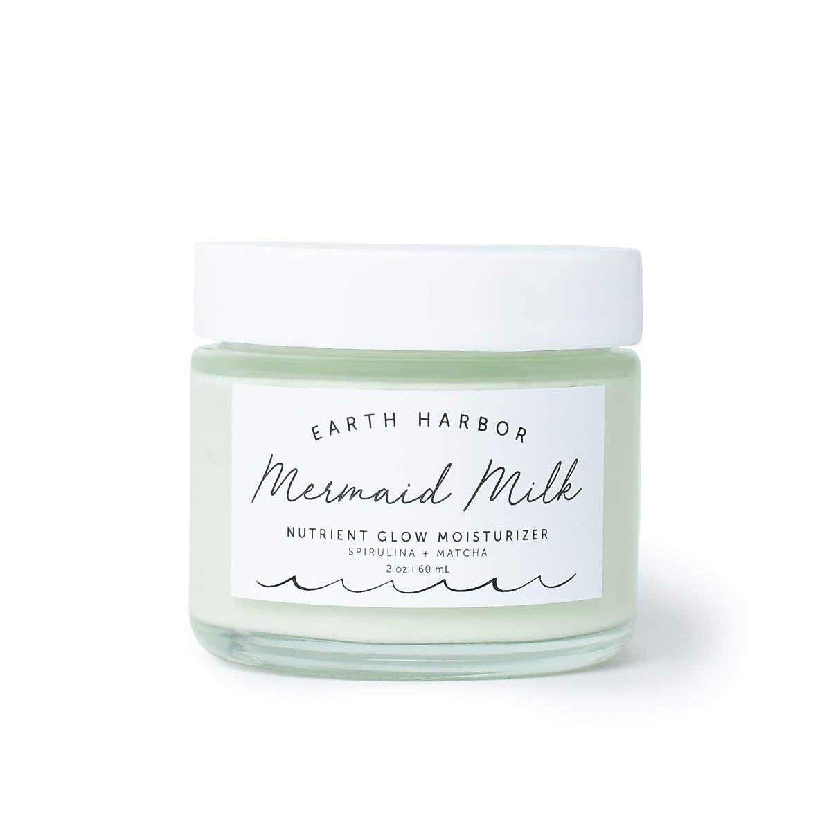 Earth Harbor | MERMAID MILK Nutrient Glow Moisturizer | Lightweight Botanical Hydration | Matcha and Spirulina | 100% Non-GMO + Plant-Based