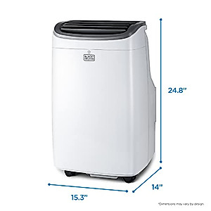 BLACK+DECKER 10,000 BTU Portable Air Conditioner up to 450 Sq.Ft. with Remote Control,White