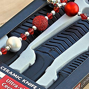 Miracle Blade IV World Class Professional Series Black 7-piece Ceramic Knife Set - Sharpest Knives Never Lose their Precision Cut: Never Dulls & Won't Rust or Stain.