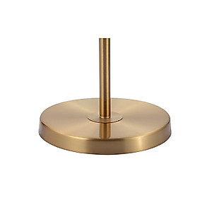 JONATHAN Y JYL9005B Jemma 60" Crystal/Metal LED Floor Lamp, Contemporary, Modern, Transitional, Elegant, Office, Living Room, Family Room, Dining Room, Bedroom, Hallway, Foyer, Brass Gold/Clear