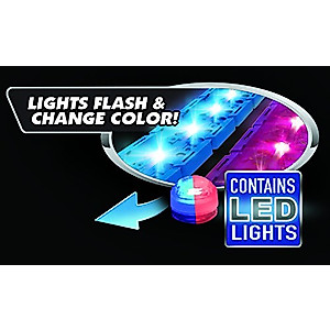 Mindscope LED Laser Tracks by Twister Tracks 12 Feet of Light Up Flexible Track + 1 Light Up Race Car Each Individual Track Piece Contains Lights (Standard Color System)