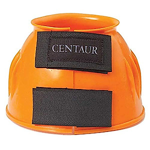 Centaur Ribbed PVC Bell Boots with Double Closures - Size:Large Color:Orange