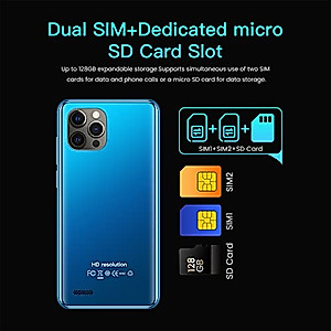 Unlocked Cell Phones, Android 10.0 Smartphones HD Full Screen Phone, Dual SIM Unlocked Cellphones, 512M+4G RAM 4.0 inch Touch Screen Mobile Smart Phone for Father Childrens Birthday Gift (Black)