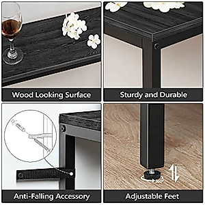 MAHANCRIS Console Table with Power Outlet, 63" Narrow Sofa Table, Industrial Entryway Table with USB Ports, Behind Couch Table for Entryway, Hallway, Foyer, Living Room, Bedroom, Black CTHB16E01