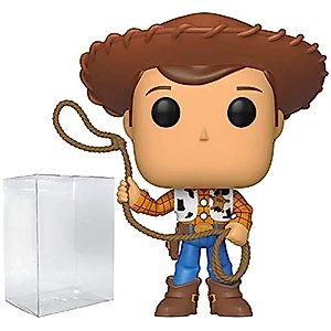 Disney Pixar: Toy Story 4 - Sheriff Woody Funko Pop! Vinyl Figure (Bundled with Compatible Box Protector Case), Multicolored, 3.75 inches