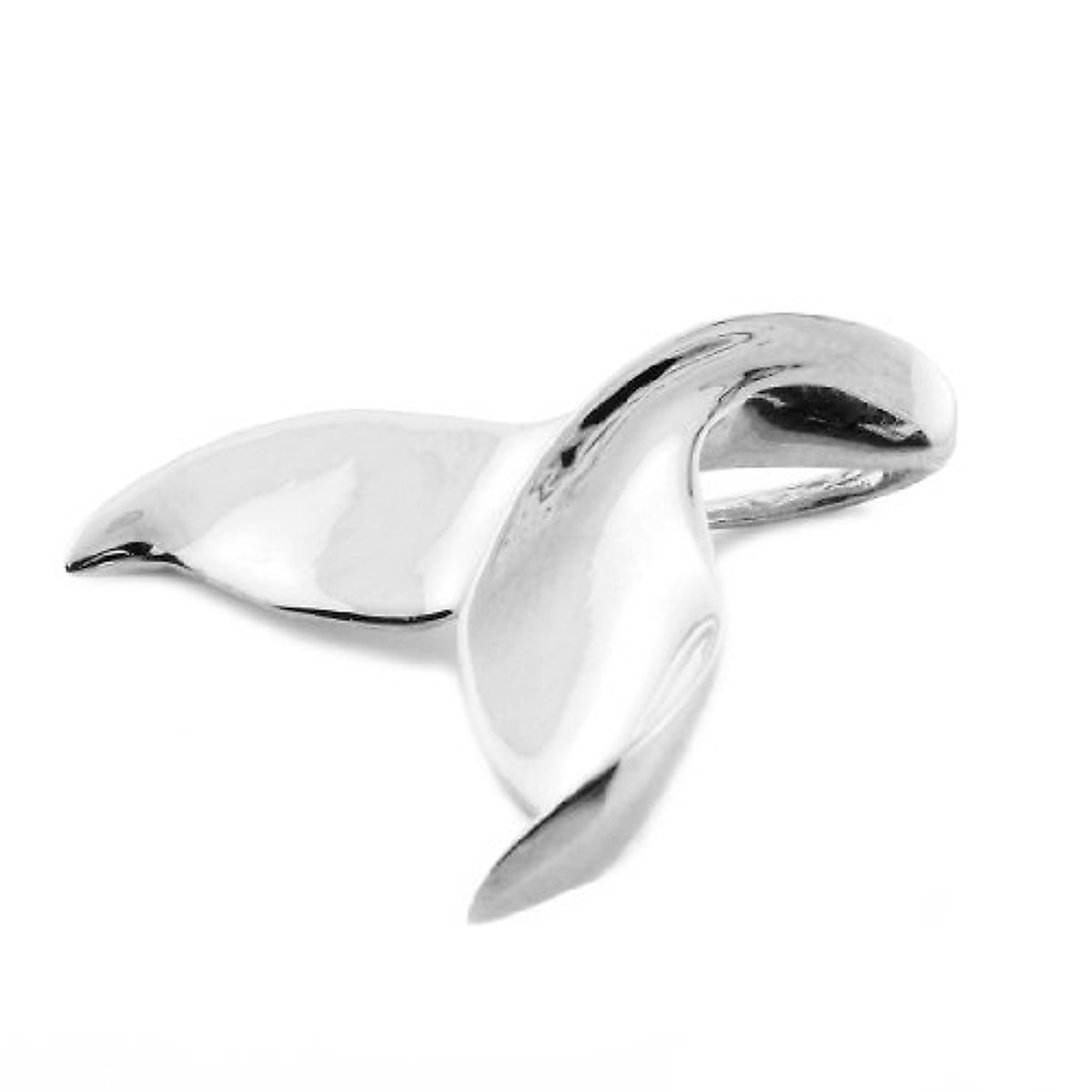925 Sterling Silver Whale Fin Pendant