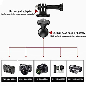 UTV/ATV RZR Action camera mount ​holder 360° Rotaion Camera Mount gopro accessories fit 1.75"-2" Roll Bar and Bars Compatible with All GoPro Models,Such as GoPro Hero 9,8,7,6,5,4,Session,GoPro Max etc