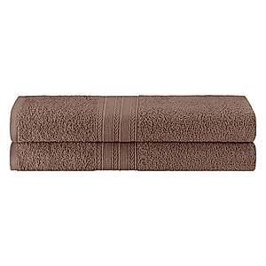 BNM Eco-Friendly Cotton Lightweight Towels For Guest Bath, Master Bathroom, Shower, Quick Dry, Adults, Kids, Home Essentials, Oversized Towels, Sustainable Towels, Bath Sheet Set of 2, Coffee