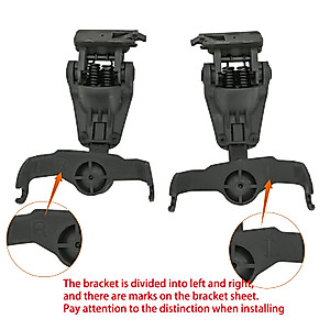 Tactical Helmet ARC Track Adapter for Tactical Electronic Shooting Earmuff Compatible Howard Leight Impact Sport Headset (Gray)