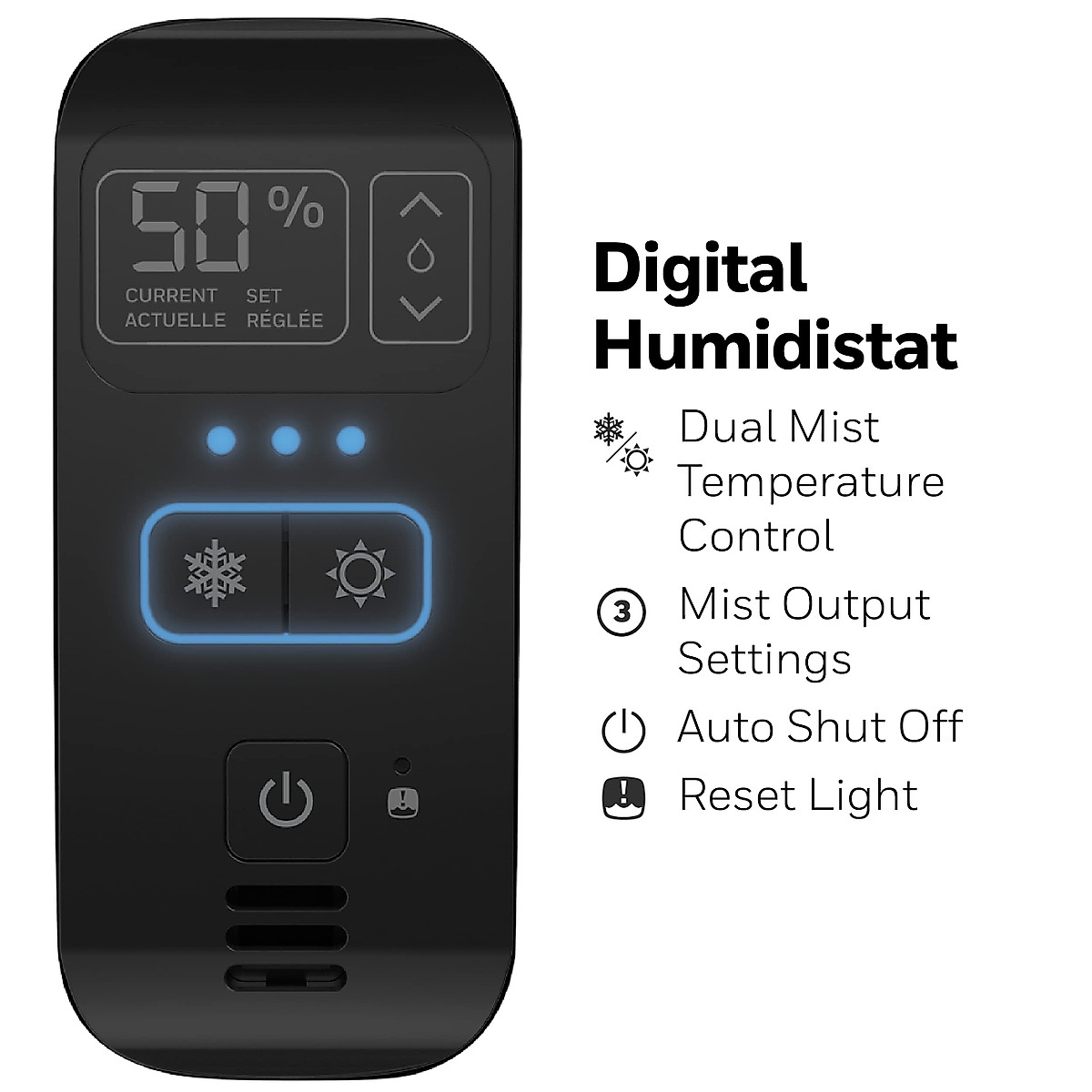 Honeywell Dual Comfort Cool + Warm Mist Humidifier with Fusion Mist Technology – Warm and Cool Mist Humidifier for Large Rooms