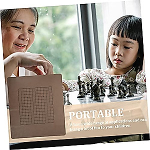 Garneck 2pcs Checkerboard Japanese Accessories Travel Accessories Travel Toiletry Roll- up Leather Chess Set Weiqi Game Board Shogi Board Game Gobang Chess Accessory Portable Chess Board