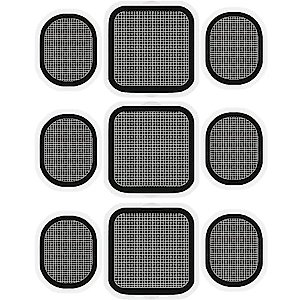 UYGHHK Replacement Gel Pads for All Abs Belts, Replacement Gel Sheet for Abdominal Belts Toning System, 9pcs Replacement Gel Pads Black