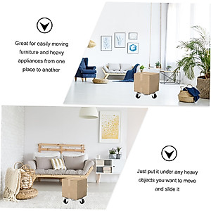 CLISPEED 3pcs 3 Mover Moving Heavy Duty Cart Heavy Duty Casters Furniture Transport Tool Triangle Dolly Swivel Caster Furniture Dolly Heavy Furniture Heavy Duty Dolly Steel Wheel to Rotate