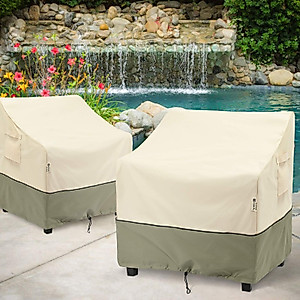 COSFLY Outdoor Furniture Patio Chair Covers Waterproof Clearance, Lounge Deep Seat Cover, Lawn Furnitures Covers Fits up to 29W x 30D x 36H inches(2 Pack)