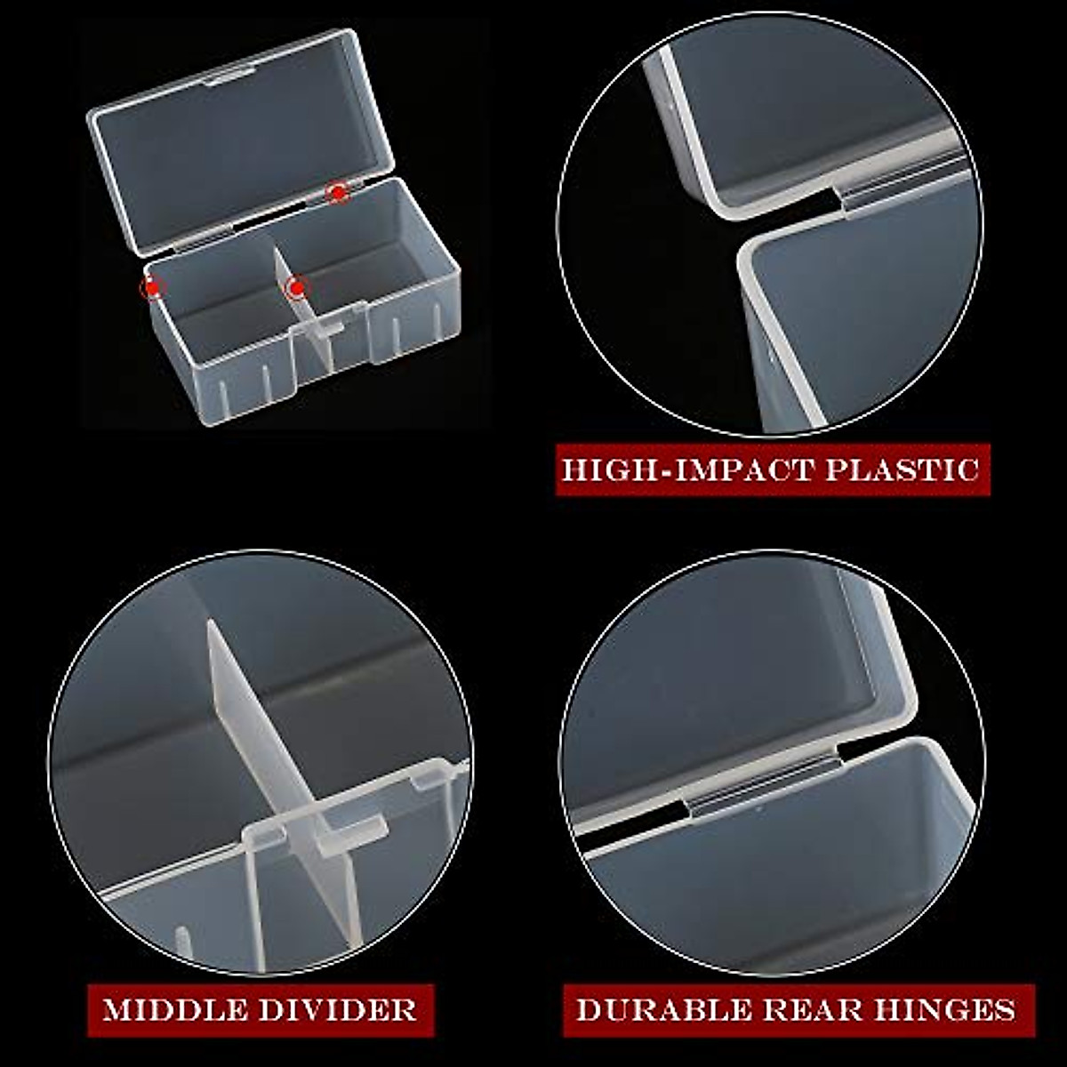 Whizzotech 9 Volt Battery Storage Case Holder Organizer Box Container for 9V Battery (Pack of 1)