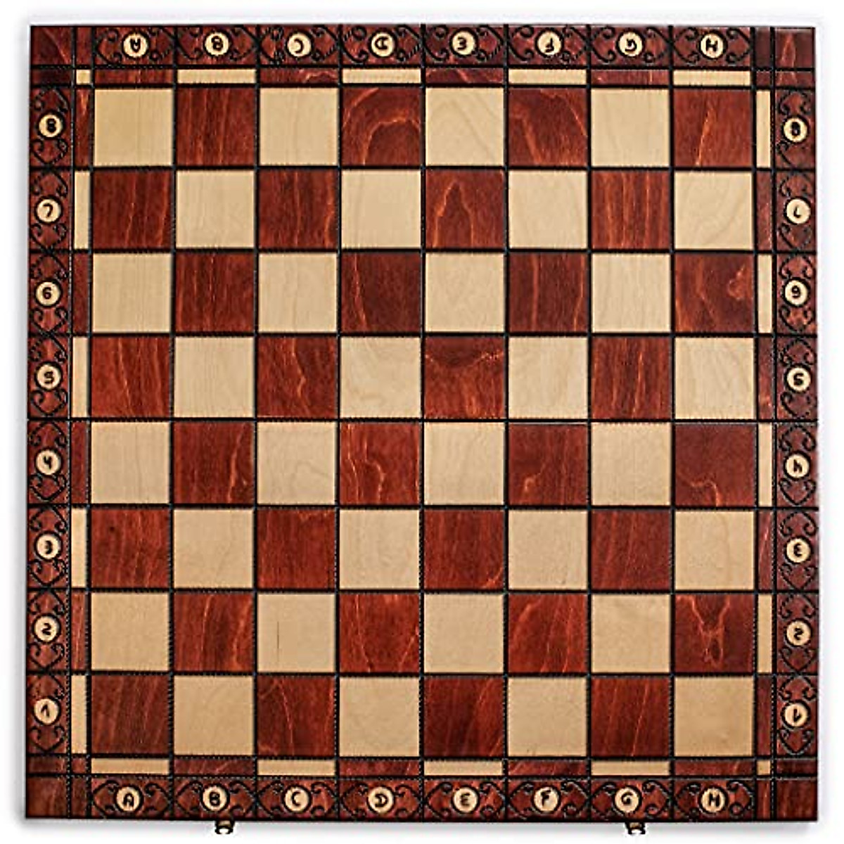 Husaria European International Wooden Chess Game Set - Ambassador - 21.7 Inches - Large-Size Chess Set with Handcrafted Chessmen and Felted Folding Board