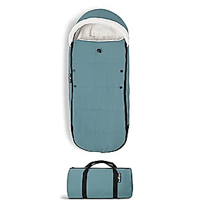 BABYZEN YOYO Footmuff, Aqua - Sherpa Lining & Fleece Hood with Drawstring to Keep Baby Warm - Includes Carrying Bag - Machine Washable