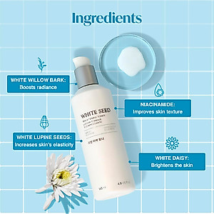 The Face Shop White Seed Brightening Toner | White Lupin Seed | White Daisy| Niacinamide | Moisturizing | Brightening