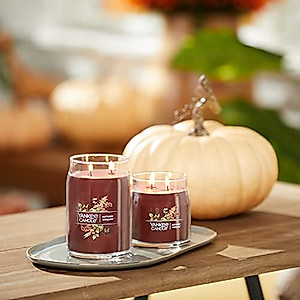 Yankee Candle Autumn Wreath Scented, Signature 20oz Large Jar 2-Wick Candle, Over 60 Hours of Burn Time