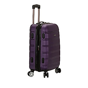 Rockland Melbourne Hardside Expandable Spinner Wheel Luggage, Purple, 2-Piece Set (20/28)