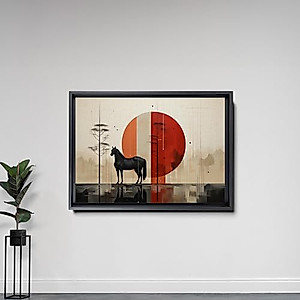 Majestic Black Stallion Galloping In The Clouds, Black Horse On Salt Flats, Canvas Print, Black Horse Print, Black Horse Wall Art