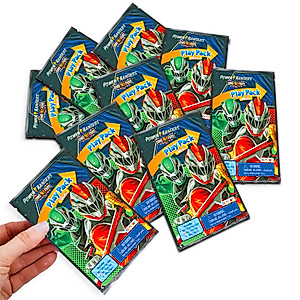 Power Rangers Mini Party Favors Set for Kids - Bundle with 24 Mini Power Rangers Grab n Go Play Packs with Coloring Pages, Stickers and More (Power Rangers Birthday Party Supplies)