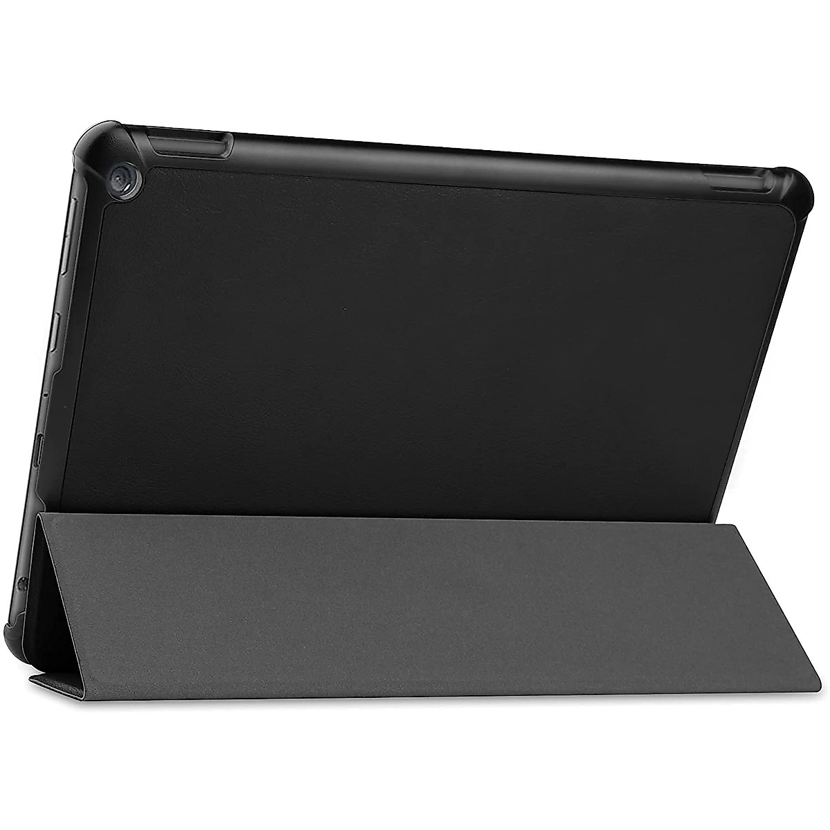 Case Compatible with for Amazon fire HD 10 2021 / HD 10 Plus Tablet Cases Auto Sleep Function Slim Light-Weight PU Leather Smart Tablet Shell Cover Foldable Stand Case Fit (Black)