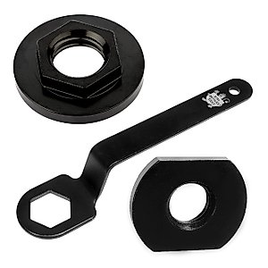 King Arthur's Tools Universal Wrench, Flange & Nut Set for Angle Grinder - Fits most makes & models of electric & pneumatic power tools with standard 5/8”(16mm) #13730