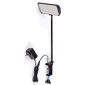 Displays2go, Trade Show Booth Clamp Spotlights, Aluminum, ABS Plastic, and Iron Construction – Black Finish (LED12W01BK)