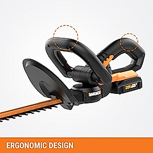 WORX WG255.1 20V PowerShare 20" Cordless Electric Hedge Trimmer